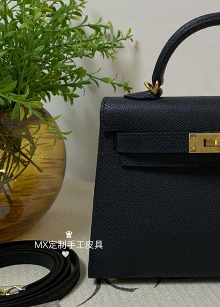 Luxury Handmade Leather Handbag - MINI K**LY - black – msncraft